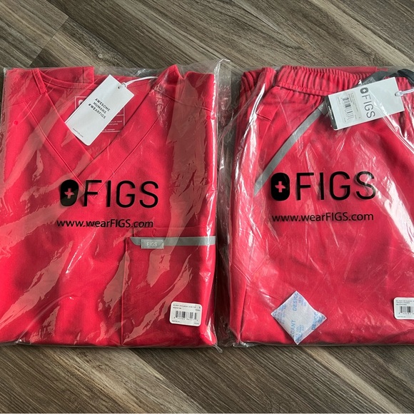Other | Neon Red Figs Scrubs | Poshmark